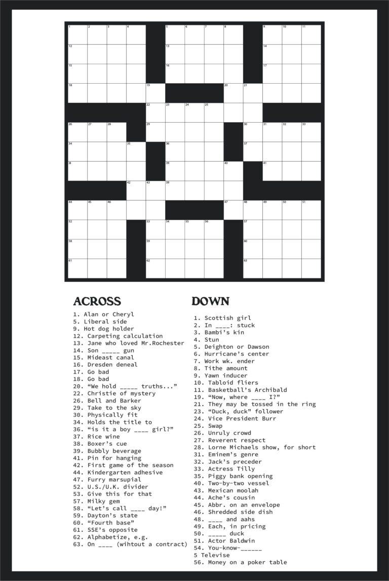Free Crossword Puzzles Printable Pdf: A Fun and Engaging Way to ...